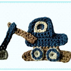 Excavator and Car Pattern Crochet Appliques - Etsy