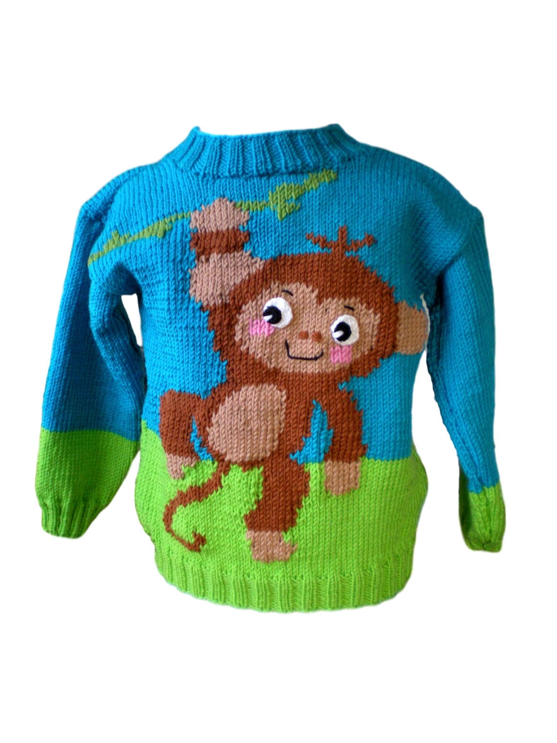 Knitting Pattern, Jumper, Sweater, Wild Animals - Monkey - 2 Sizes - Etsy