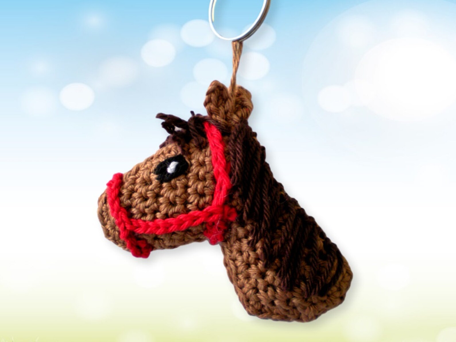Pendant, Keychain Crochet Horse, Car Key Pendant, Keychain Charm ...