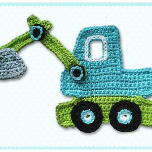 Excavator and Car Pattern Crochet Appliques - Etsy