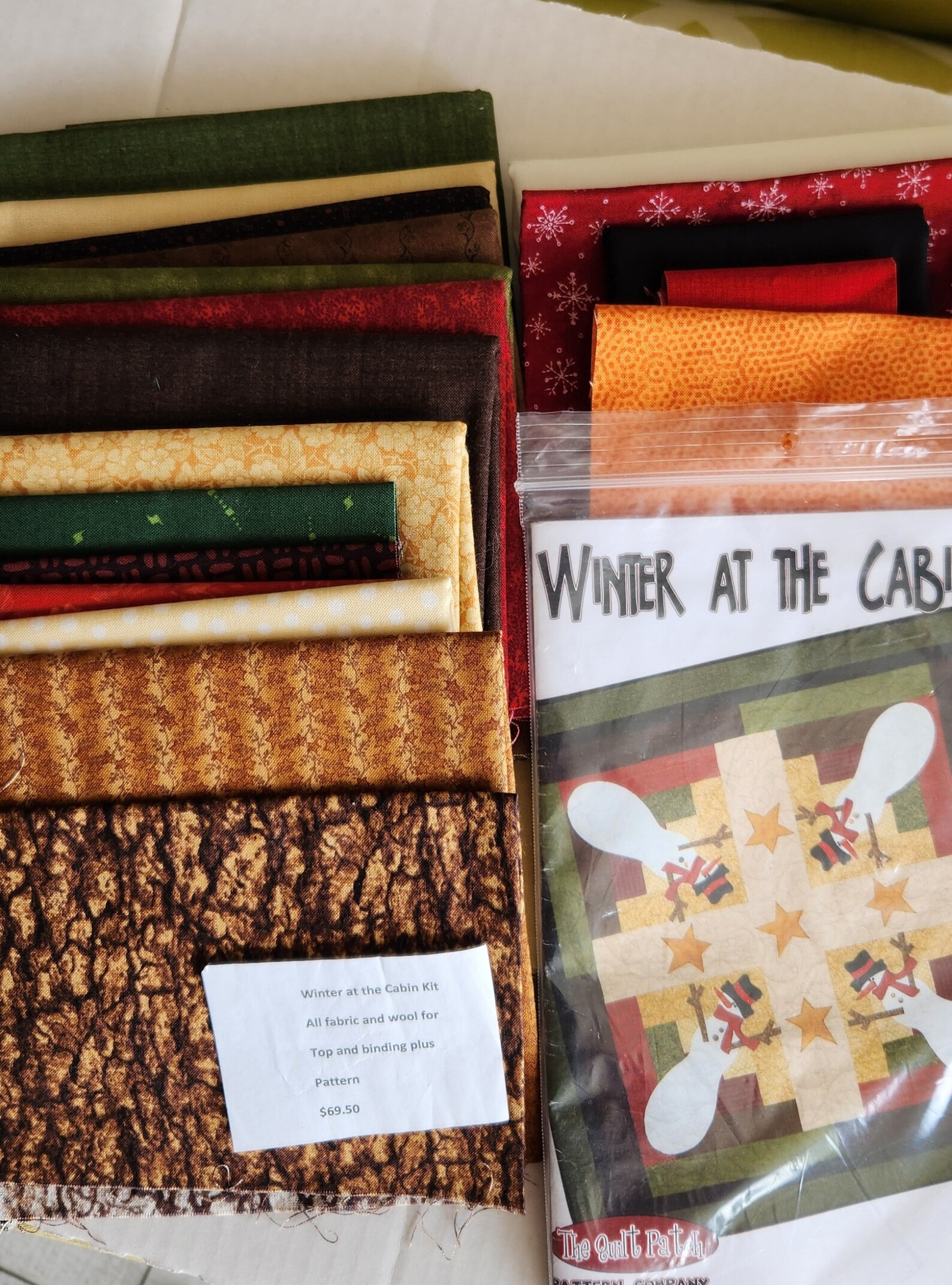 Winter at the Cabin Appliqué Quilt Kit Holiday Wallhanging Kit SALE! - Etsy