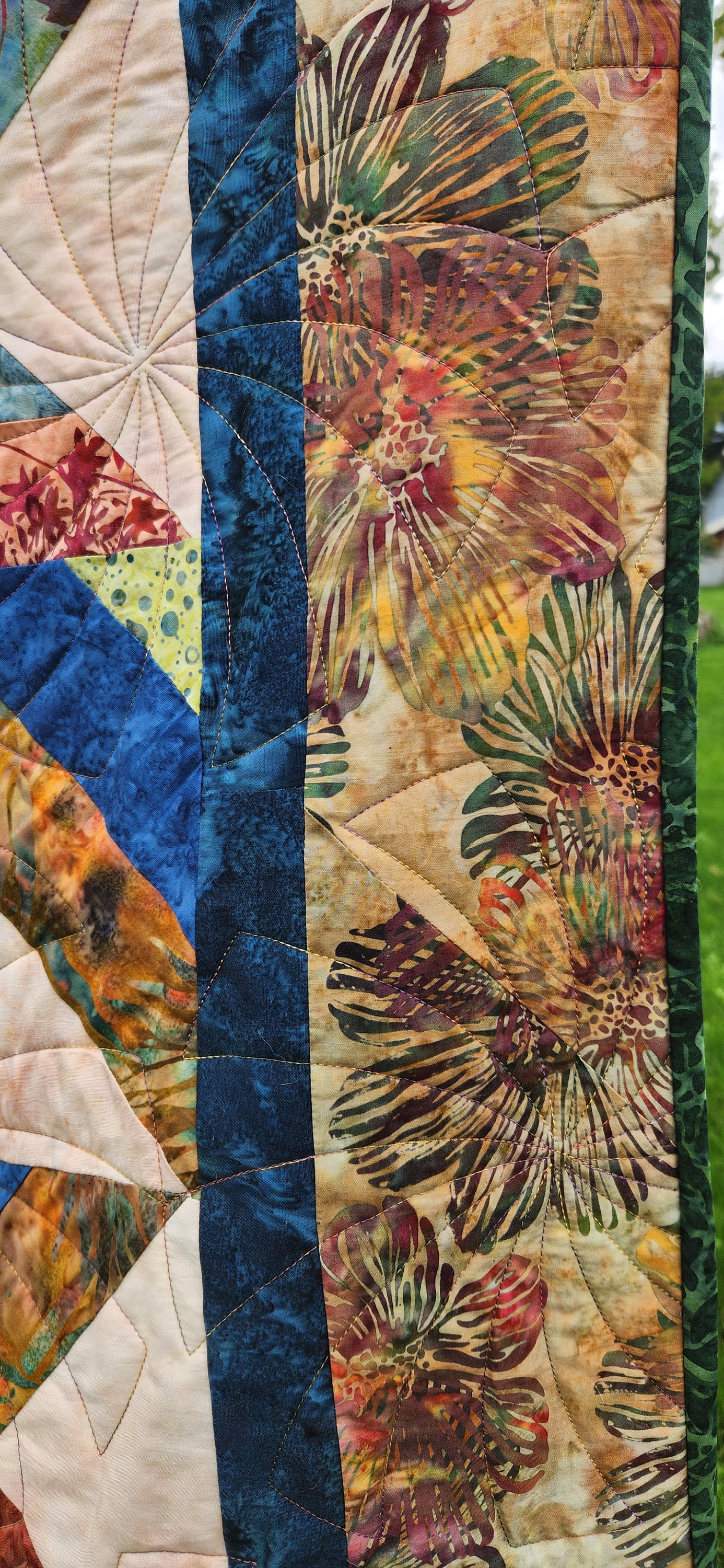 Tropical Tradewinds Lap Quilt Wallhanging Handmade Batik Fabric Ready ...