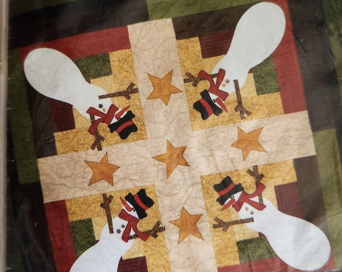 Winter at the Cabin Appliqué Quilt Kit Holiday Wallhanging Kit SALE! - Etsy