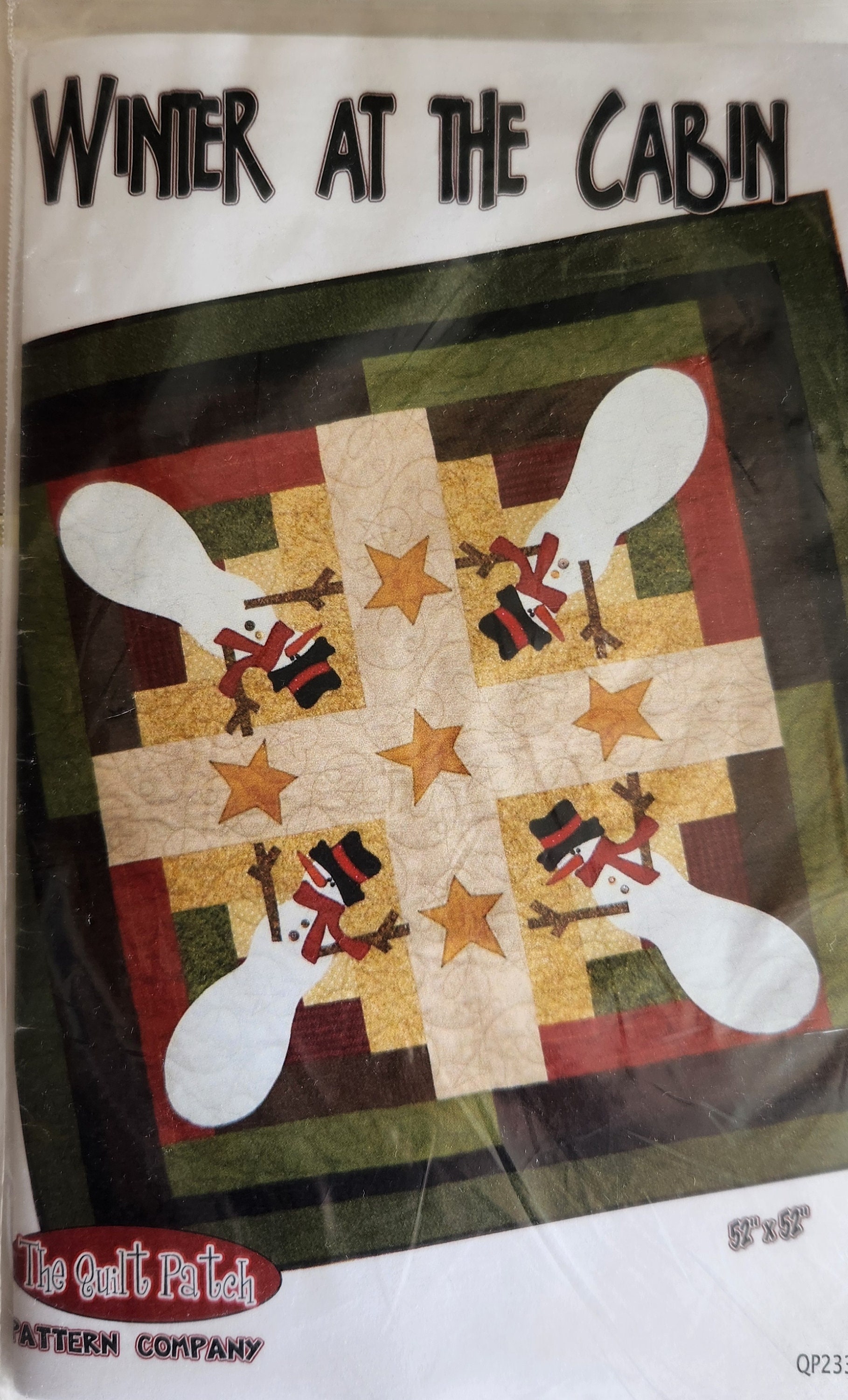Winter at the Cabin Appliqué Quilt Kit Holiday Wallhanging Kit SALE! - Etsy