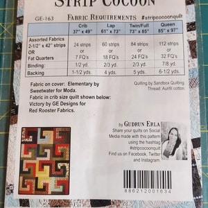 Strip Cocoon Quilt Pattern From GE Designs Jelly Roll Quilt Pattern Sale - Etsy