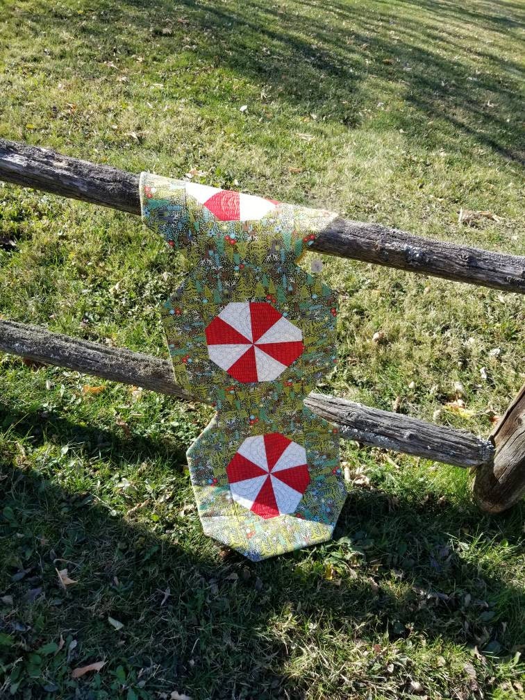 Christmas Peppermints Quilted Tablerunner Handmade Holiday - Etsy