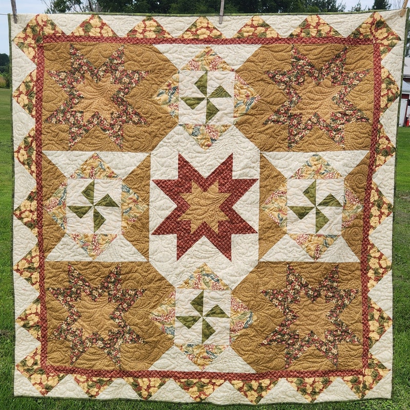 Primitive Quilt - Etsy