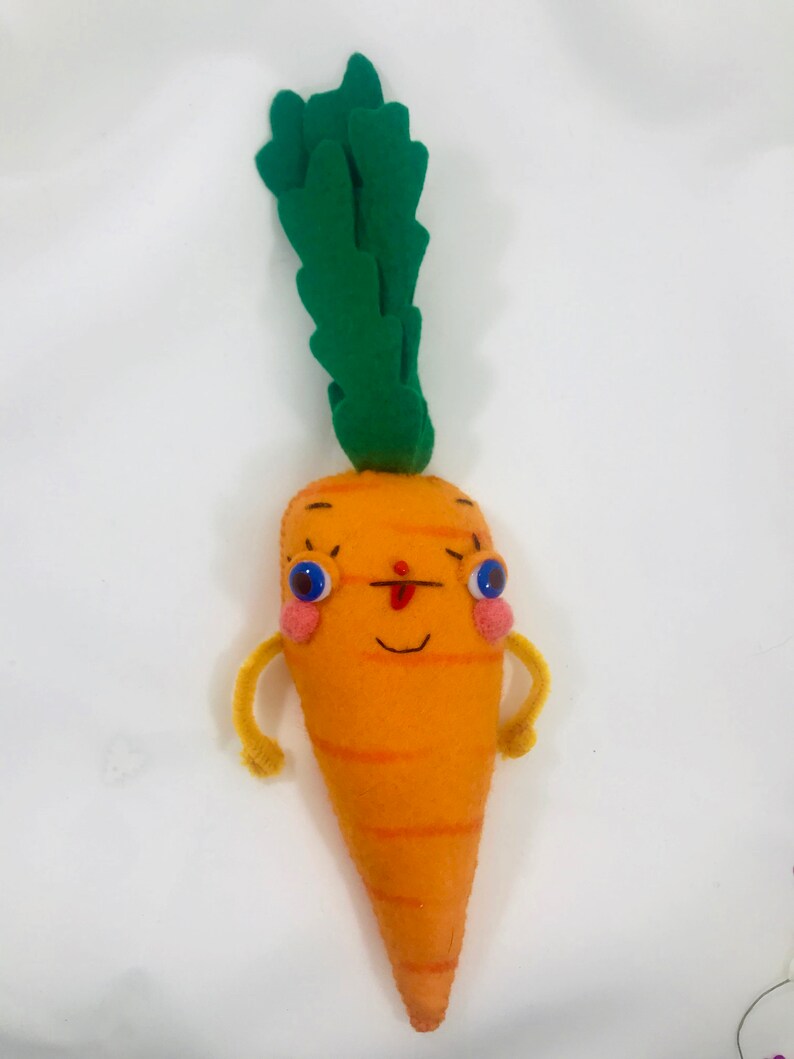 Carrot Plush Toy Vegetable Kid's Play Room Decor Stuffed ...