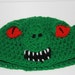 Halloween Creature 'inspired' Crochet Beanie Hat. Green Creature ...