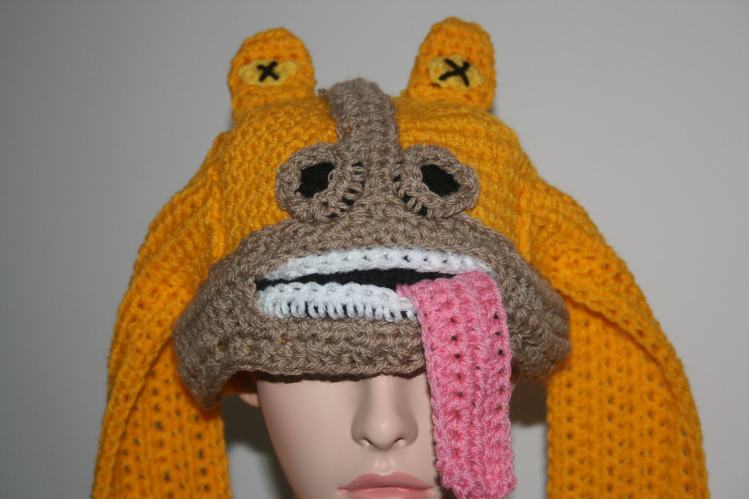 Star Wars 'inspired' Crochet Beanie Hat With 'X' Eyes. Alien Star Wars 'inspired' Crochet Beanie Hat With 'X' Eyes. Alien