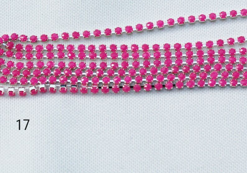 SS6 High Quality Rhinestone Chain - Cup Chain - Silver Setting ...