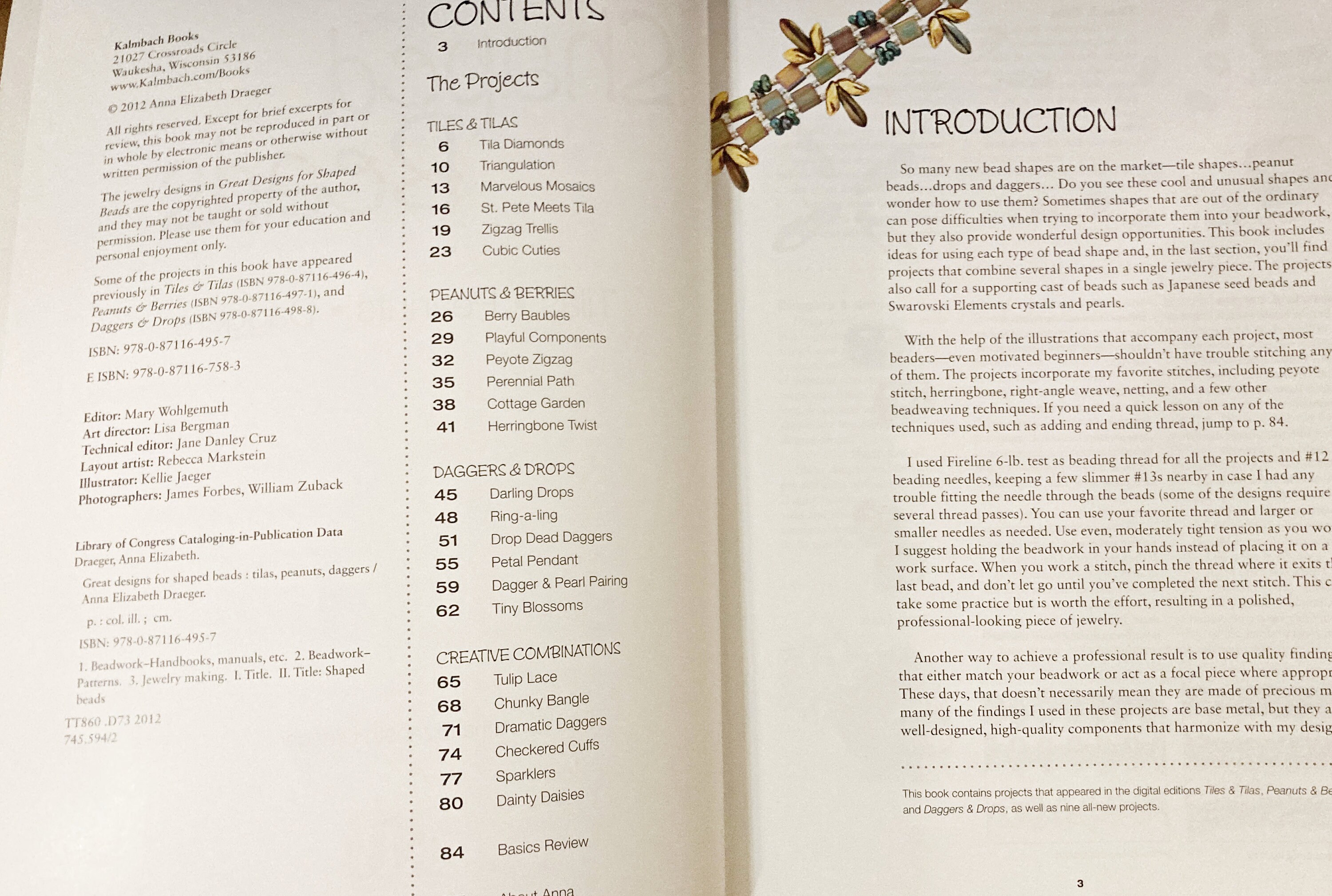 Great Designs for Shaped Beads Book by Anna Elizabeth Draeger, Beading ...