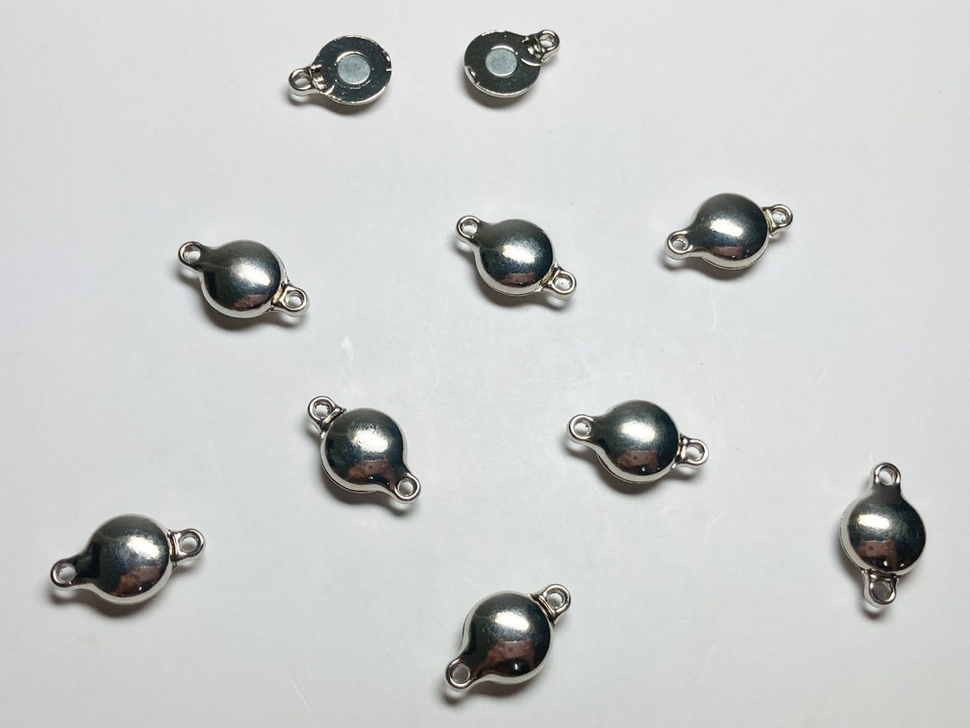 Silver Magnetic Clasp, Magnetic Clasp, Single Strand Clasp, Single ...
