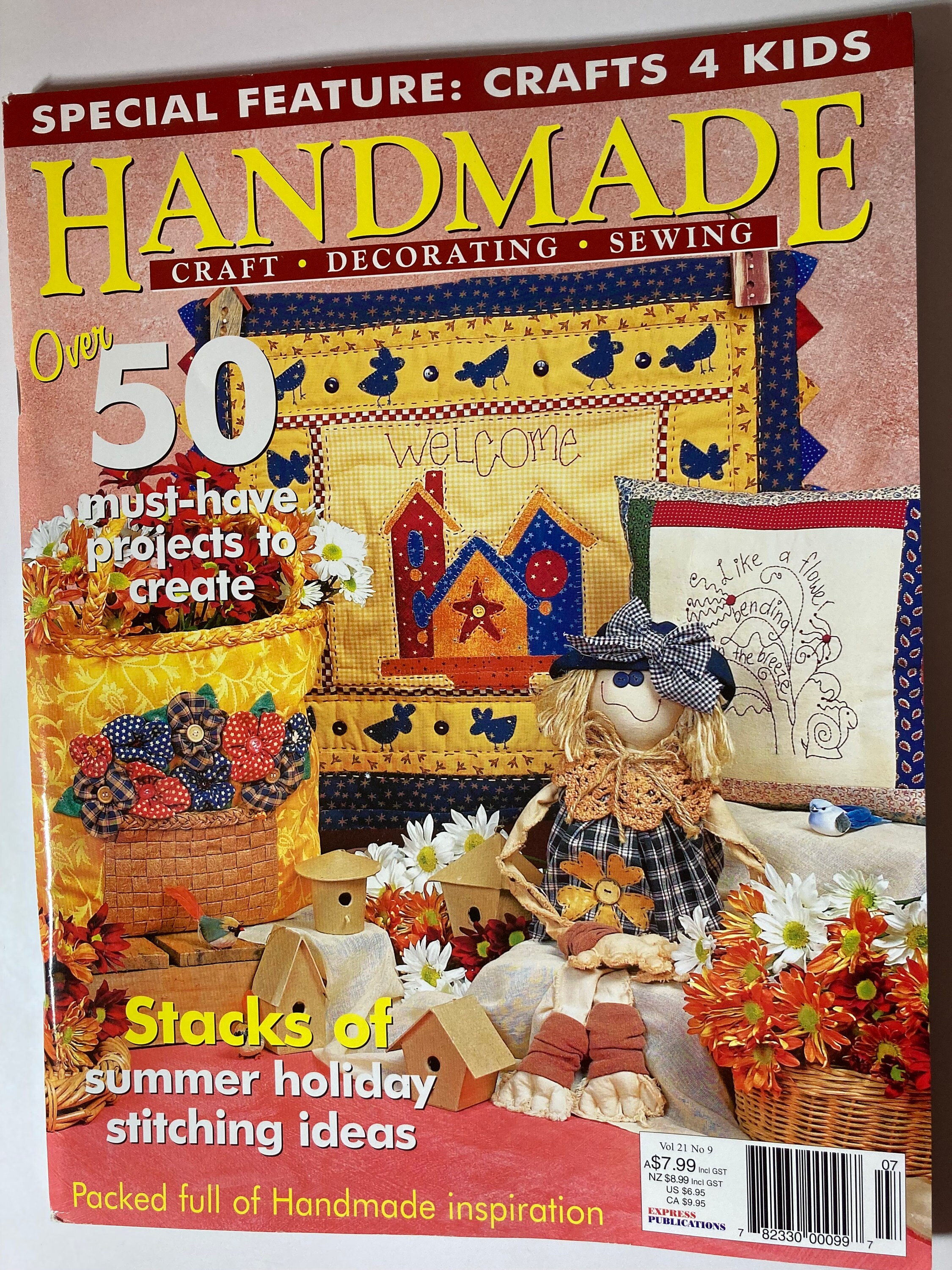 Handmade Craft Decorating Sewing Magazine Volume 21 Number 9, Arts and ...