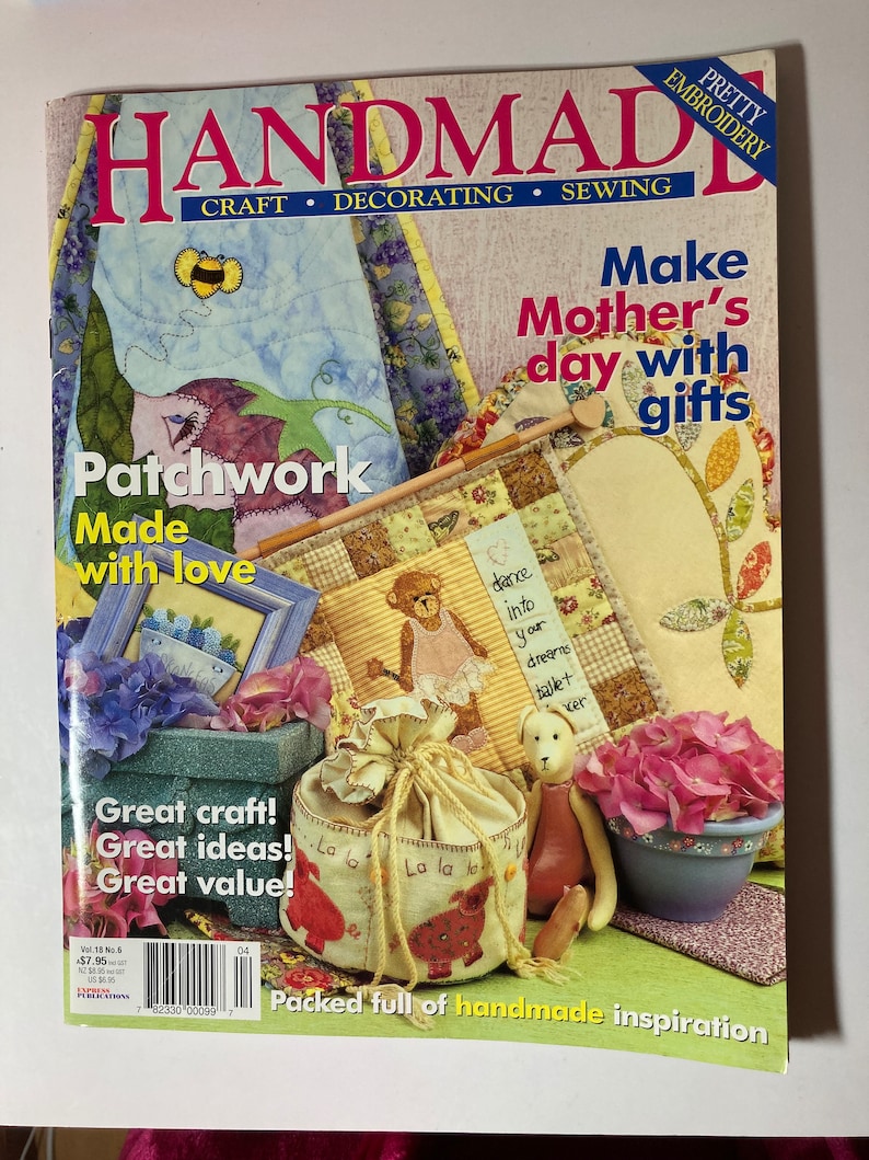 Handmade Craft Decorating Sewing Magazine Volume 18 Number 6, Arts and ...