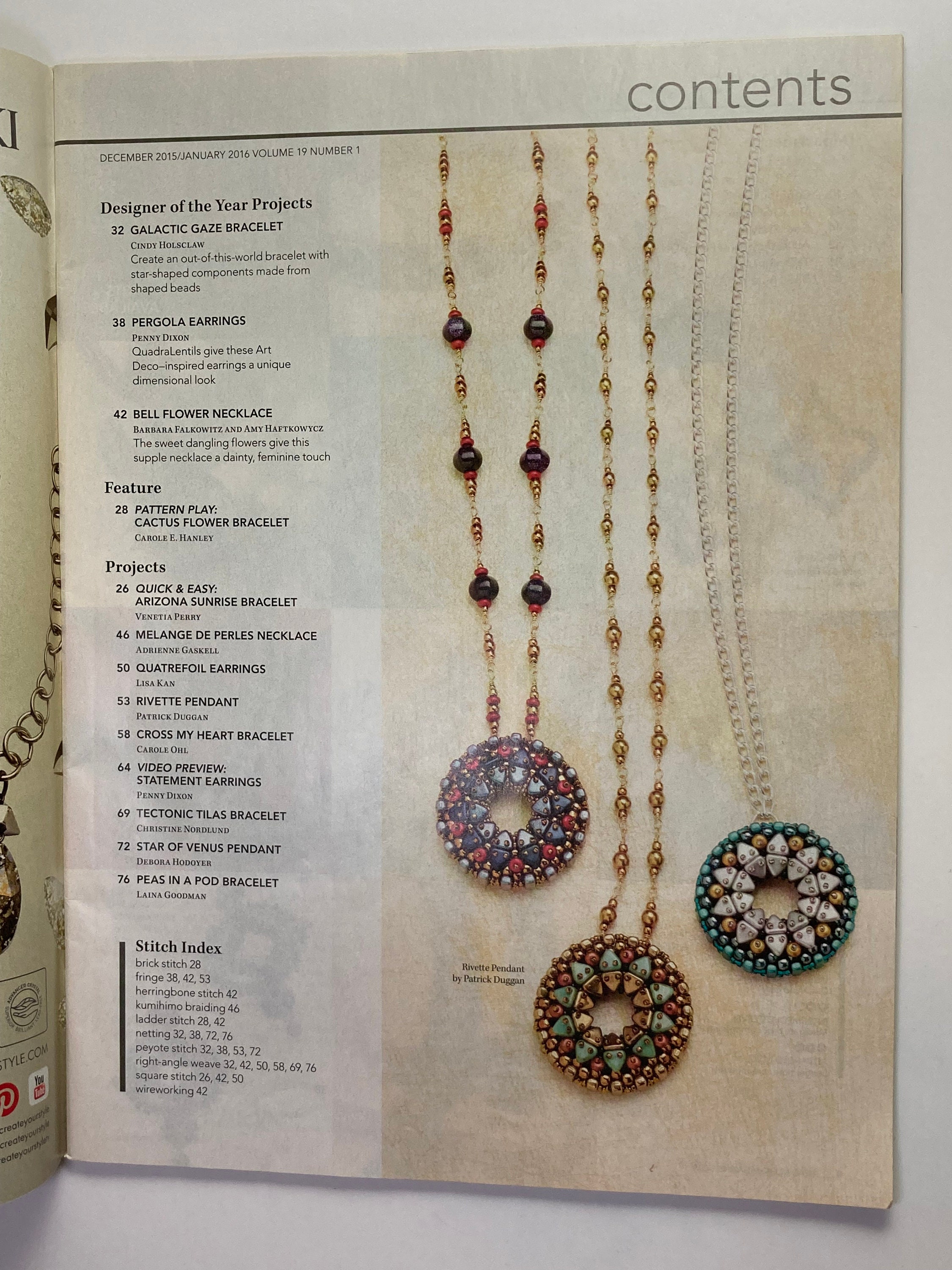 Beadwork Magazine Oct/nov 2015, Beadwork Magazine Dec 2015/jan 2016 ...