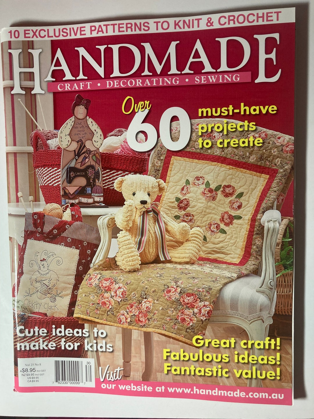 Handmade Craft Decorating Sewing Magazine Volume 25 Number 8, Arts and ...