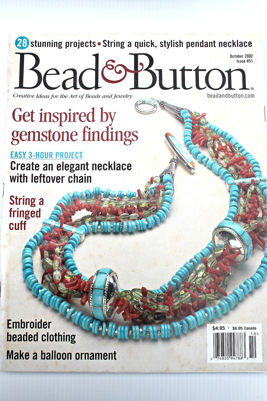 Bead and Button Magazine October 2002 Issue #51, Beading Magazine ...