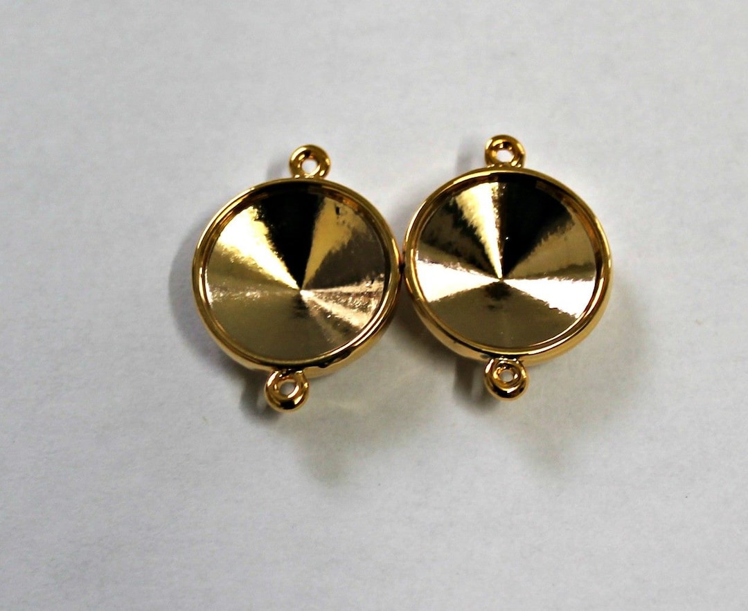 Setting for 14mm Rivoli Crystals, Gold Rivoli Setting,silver Rivoli ...