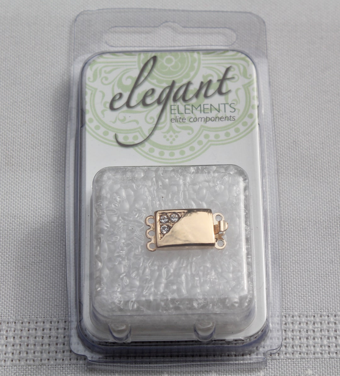Elegant Elements Elite Component Push and Pull 3 Strand Clasp With ...