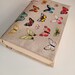 Pocket Book Cover in Natural Linen Illustrated butterfly Botanical ...