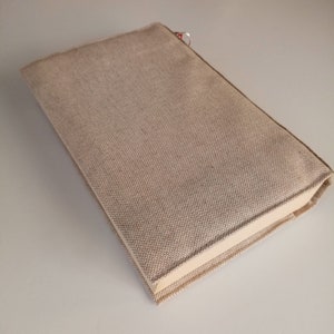 Pocket Book Cover in Natural Linen Illustrated butterfly Botanical ...