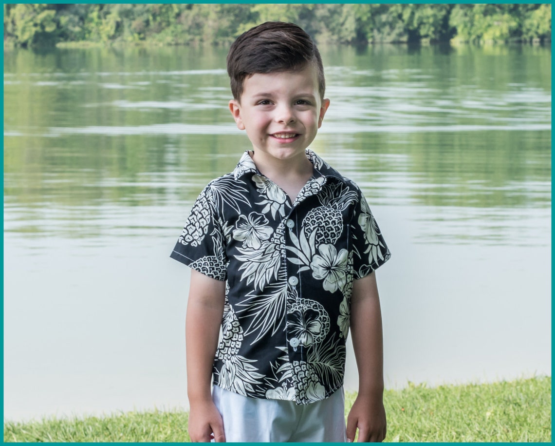 Boys Hawaiian Shirt Beach Photos Aloha Shirt Hawaii Theme - Etsy