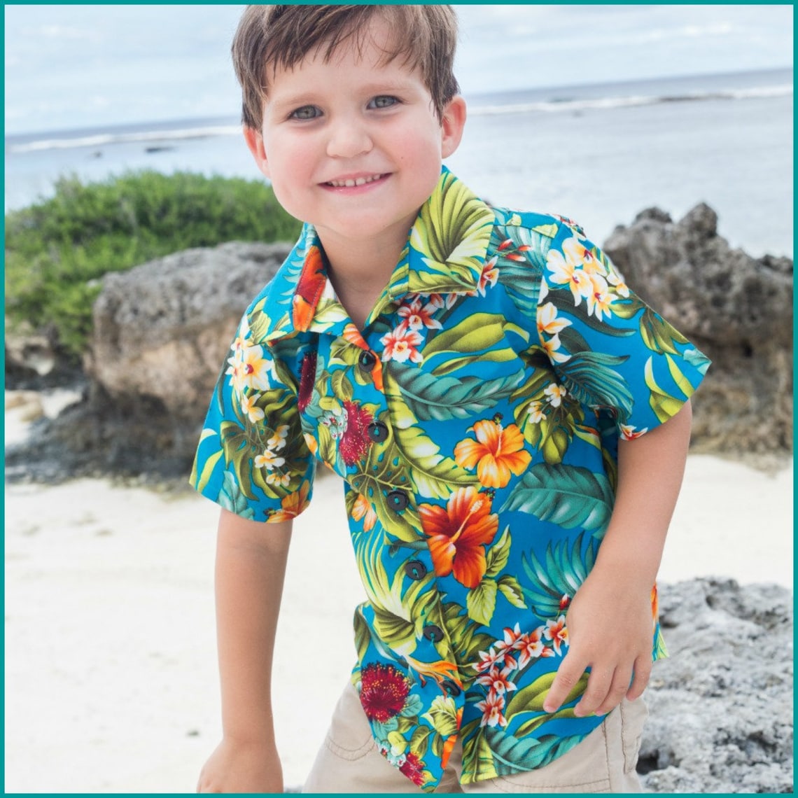 Boys Hawaiian Shirt Beach Photos Aloha Shirt Hawaii Theme | Etsy