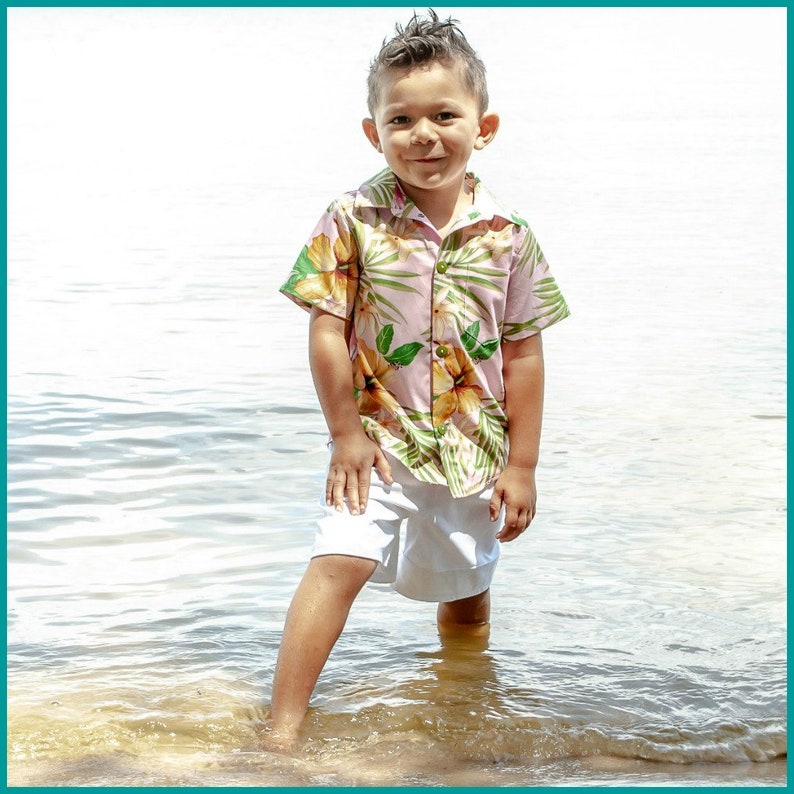 Boys Hawaiian Shirt Beach Photos Aloha Shirt Hawaii Theme - Etsy