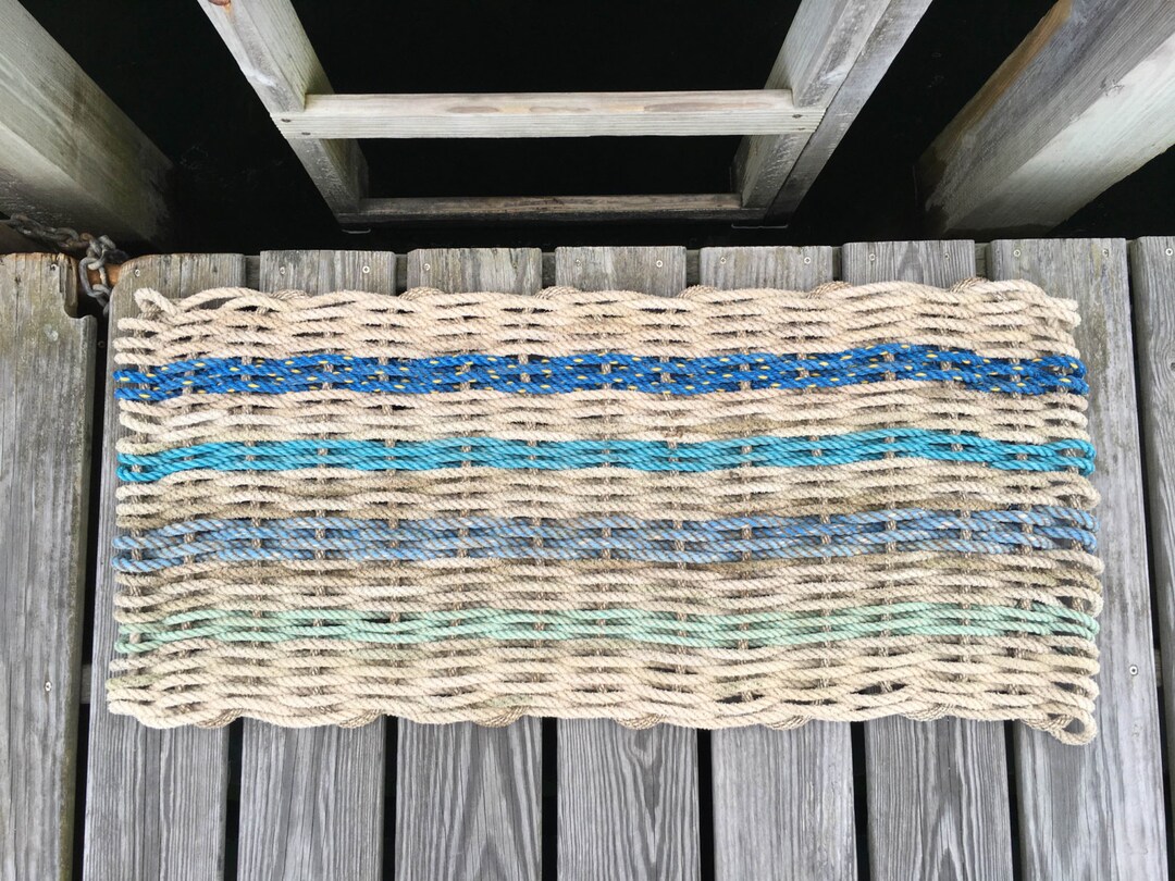 Recycled Lobster Rope Doormat, Handwoven in Maine: Wells - Etsy