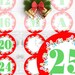 Printable Advent Calendar - Countdown Christmas - Red Circle Labels ...