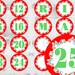 Printable Advent Calendar - Countdown Christmas - Red Circle Labels ...