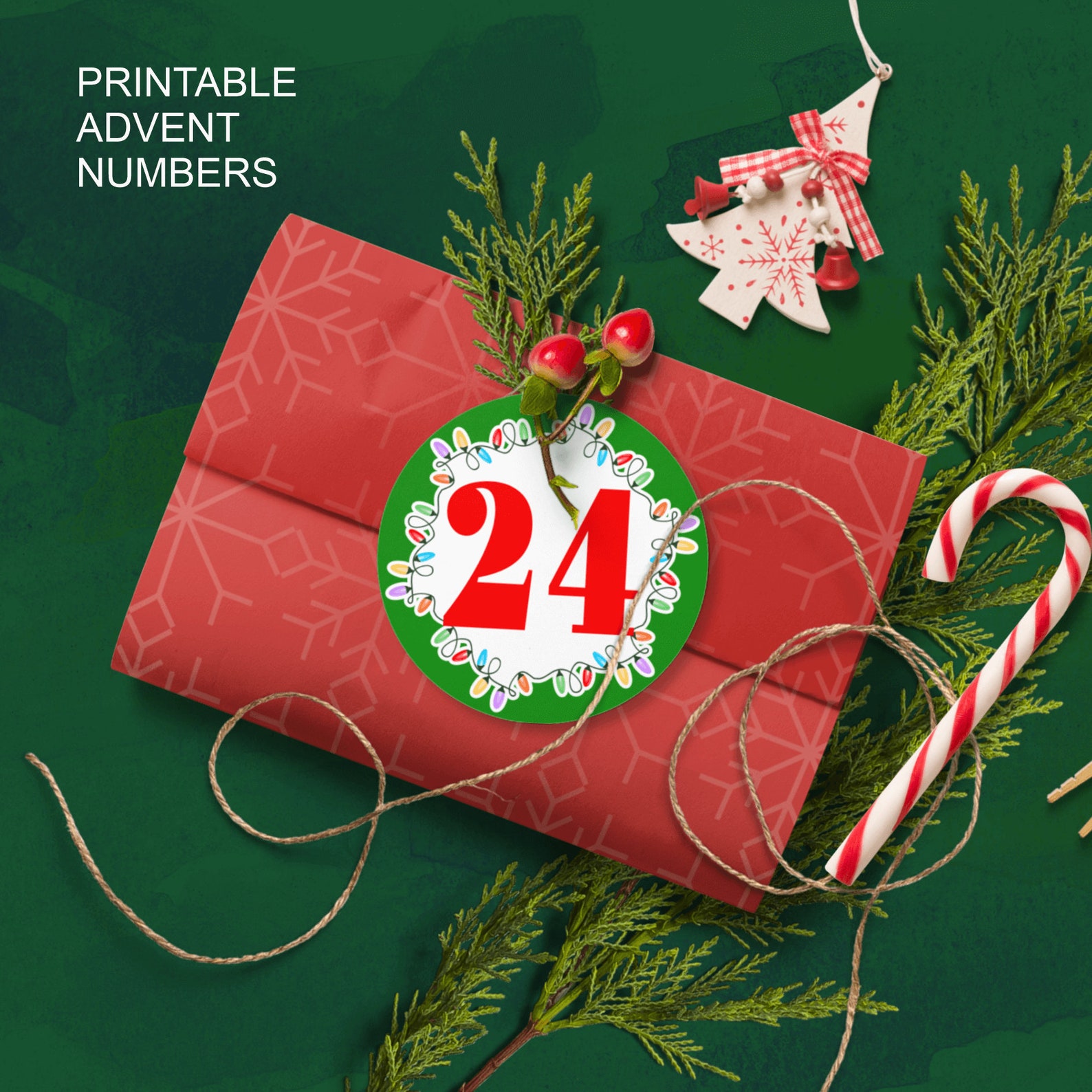 Countdown to Christmas Printable Advent Calendar Labels - Etsy