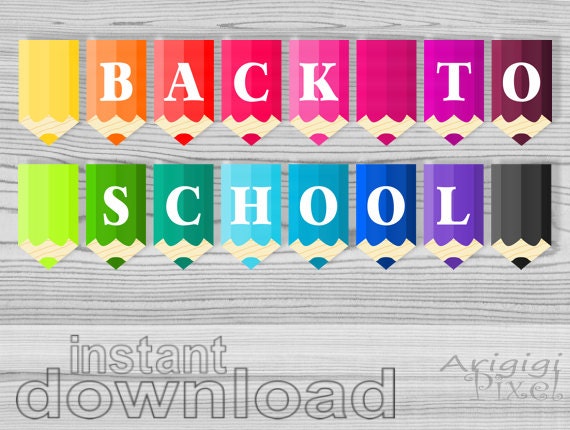 Back to School Classroom Banners, Printable Banners Decoration, Multi ...