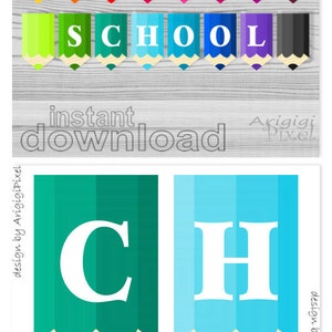 Back to School Classroom Banners, Printable Banners Decoration, Multi ...