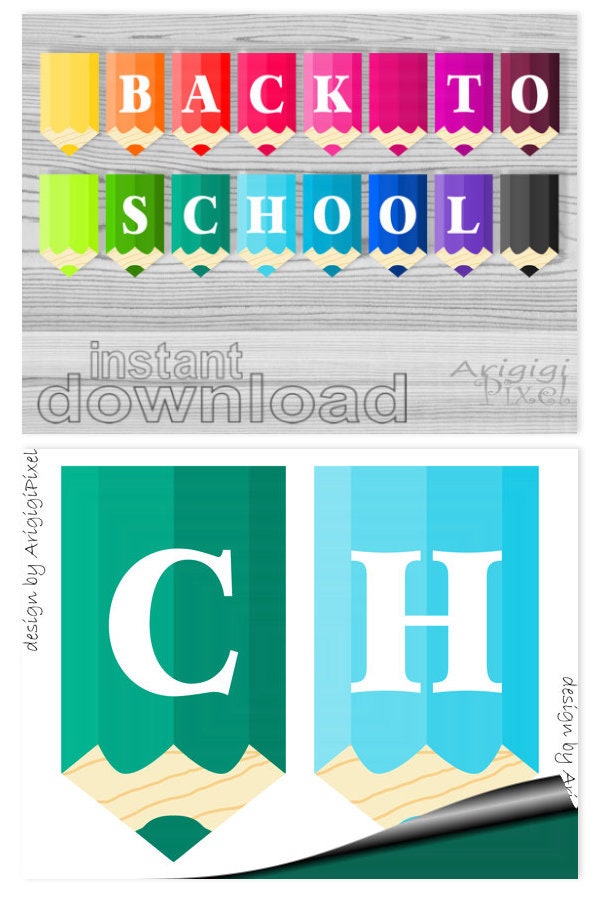 Back to School Classroom Banners, Printable Banners Decoration, Multi ...