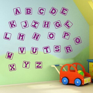 Block Alphabet 2 Wall Stickers Kids Nursery Play Room Home Art ...
