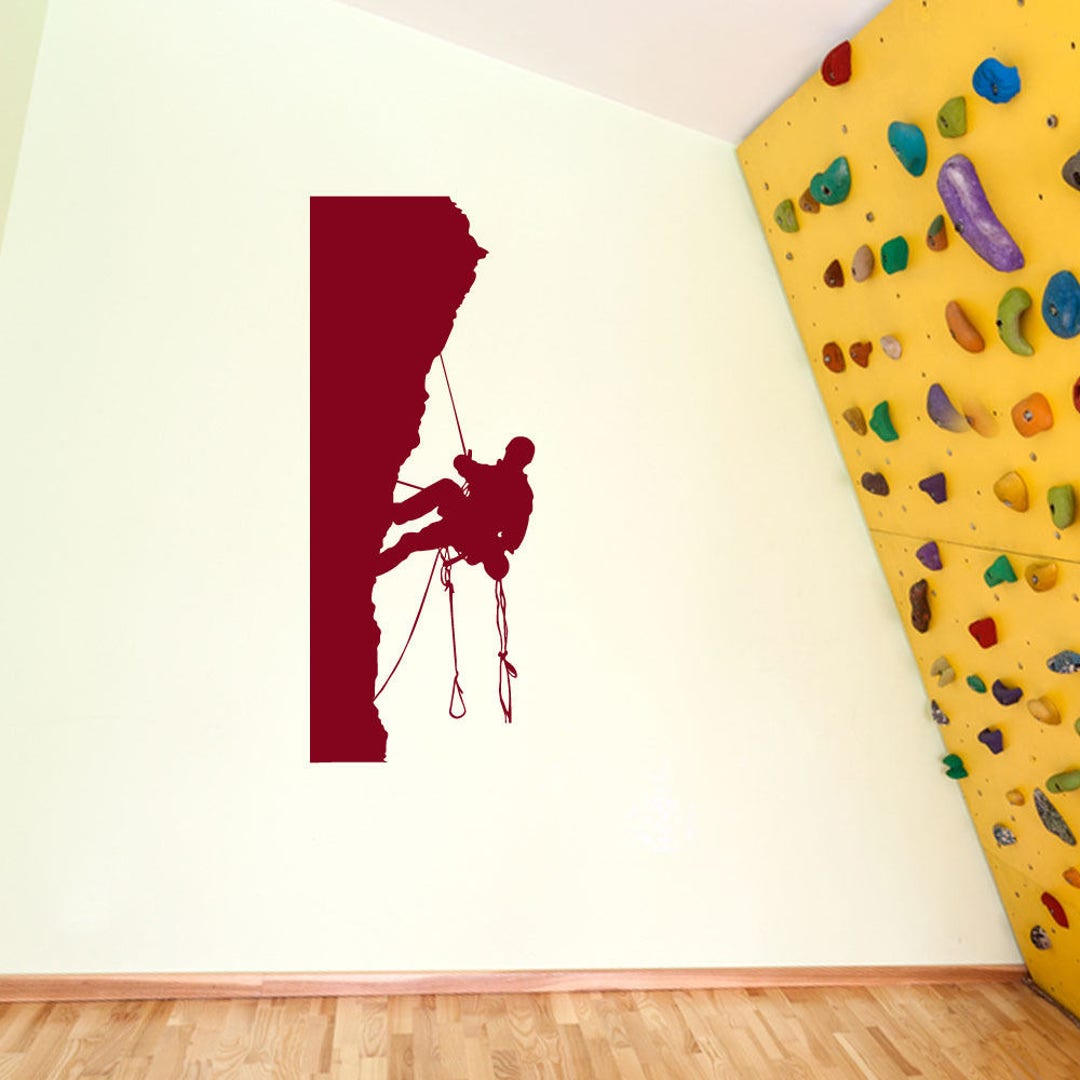 Climber Climbing Man Wall Window Stickers Decals Fun Kids Decor Vinyl ...