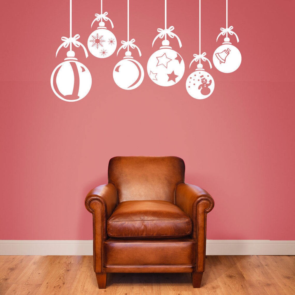 Christmas Baubles Display Stickers A54 - Etsy