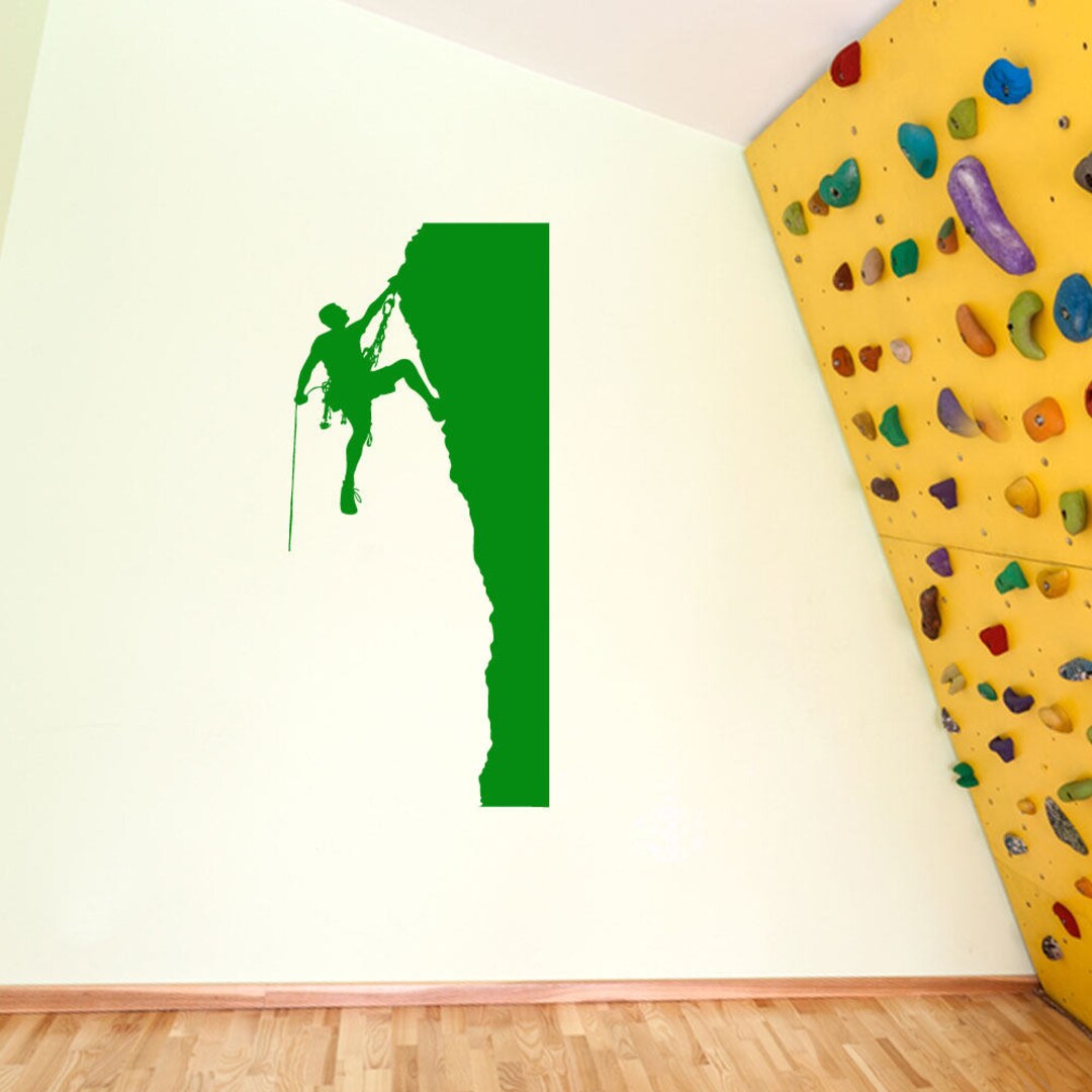 Climber Climbing Man Wall Window Stickers Decals Fun Kids Decor Vinyl ...