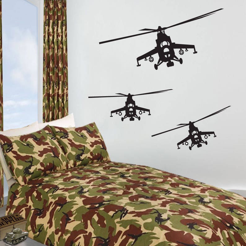 Military Army Apache Helicopter Men Matt Wall & Window - Etsy