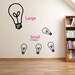 Lightbulb Adhesive Sticker A88 - Etsy