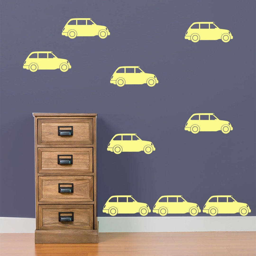 London Taxi Old Style Transport Pack 9 Children Street Wall Stickers ...