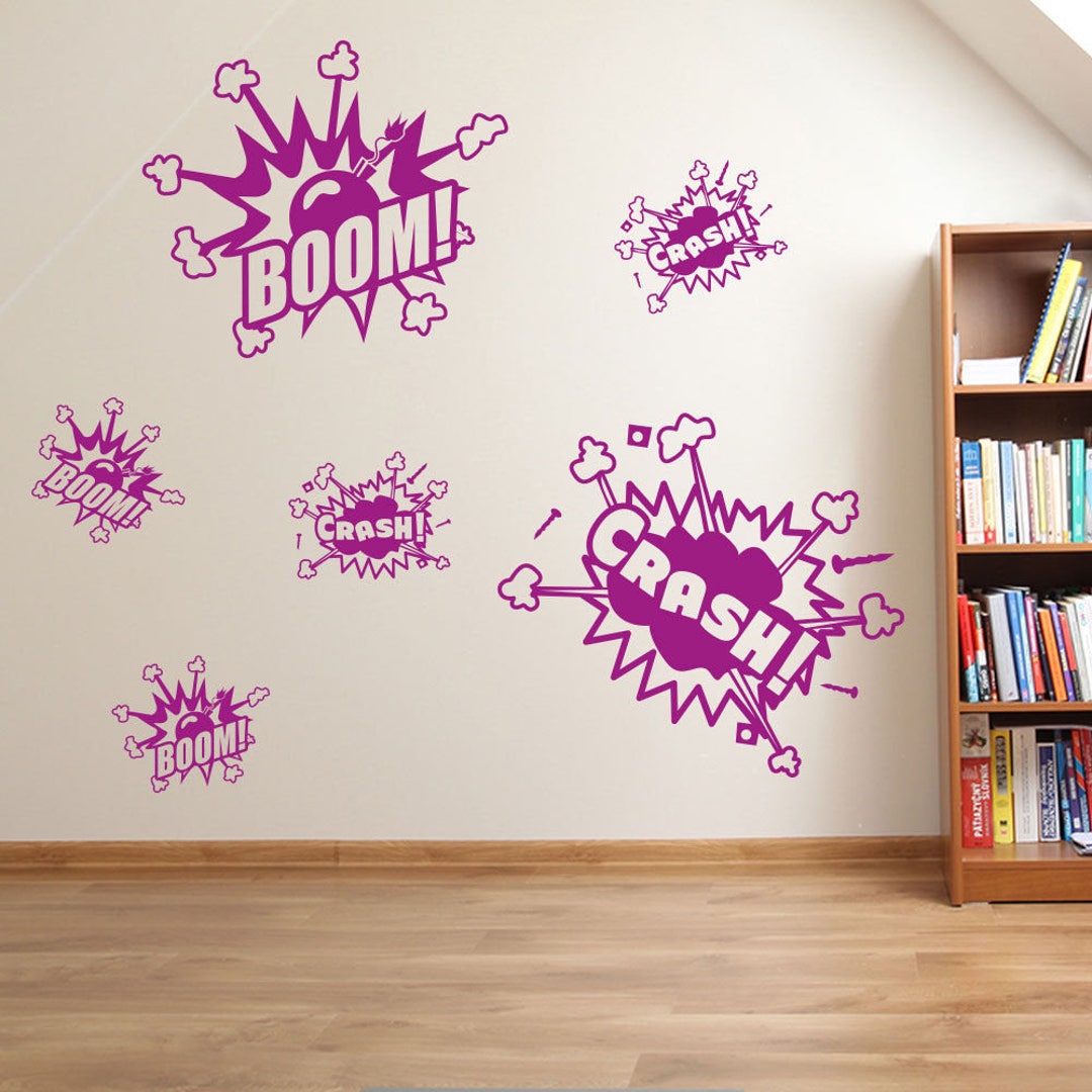 Bang Crash Bomb Explosion Stickers A21 - Etsy