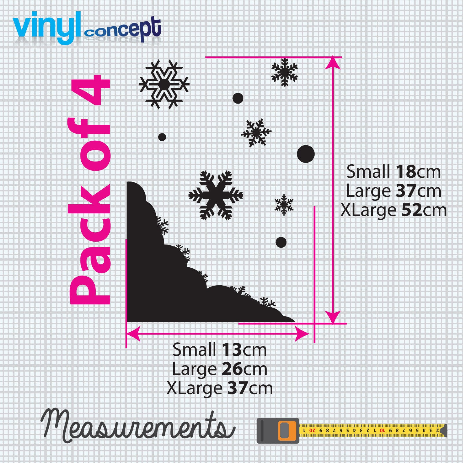 Christmas Xmas Display Shop Window New Snow Flakes Snowy Decals ...