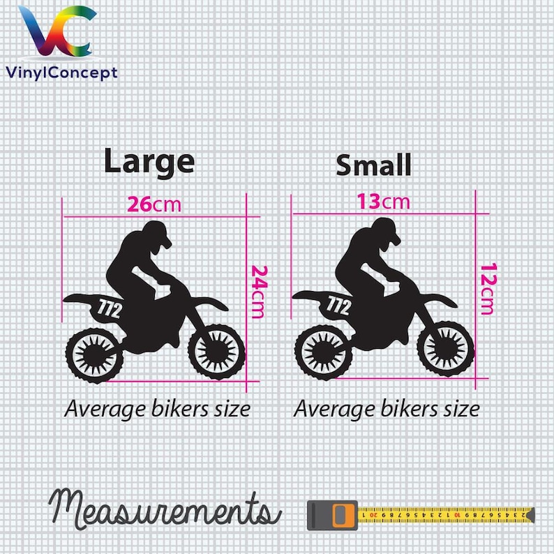 Motorbike Stunt Rider Sticker Set A61 - Etsy