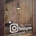 Follow Us Instagram Sign Shop Window Display Store Decal Stickers ...