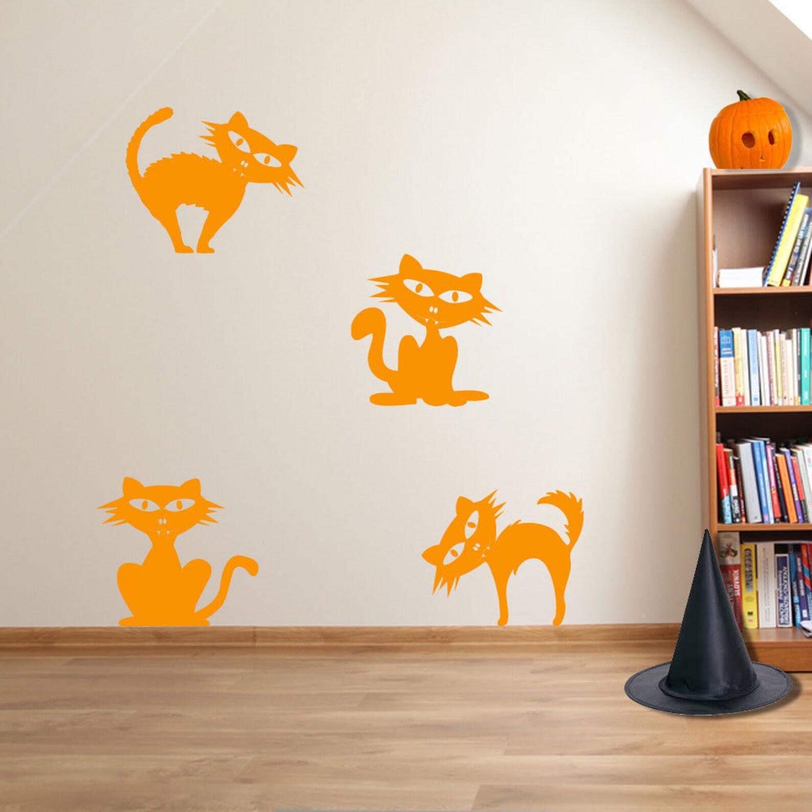 Halloween Spooky Cats Party Creepy Decoration Window Stickers - Etsy