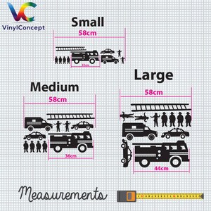 Fire Engine Team Vinyl Decals A16 - Etsy