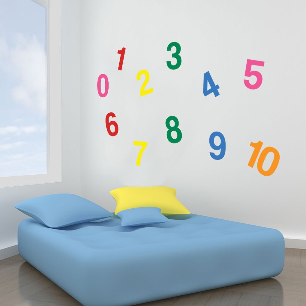 1 to 10 Numbers Wall Stickers Kids Nursery Play Room Home Art - Etsy